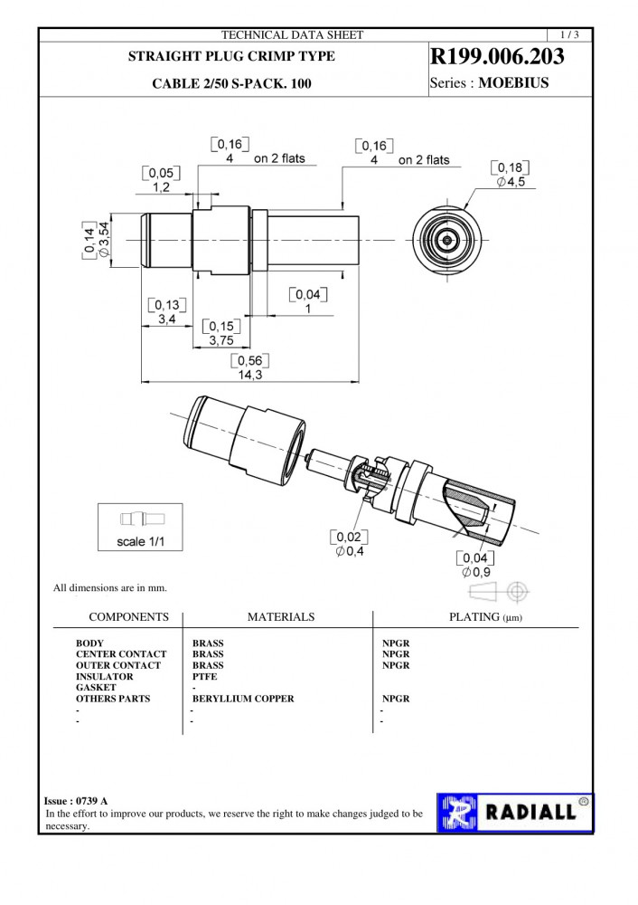 R199006203 technical datasheet page 1