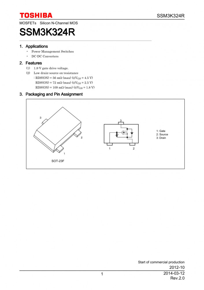 SSM3K324R,LF datasheet page 1