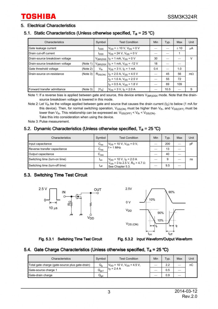 SSM3K324R,LF datasheet page 3