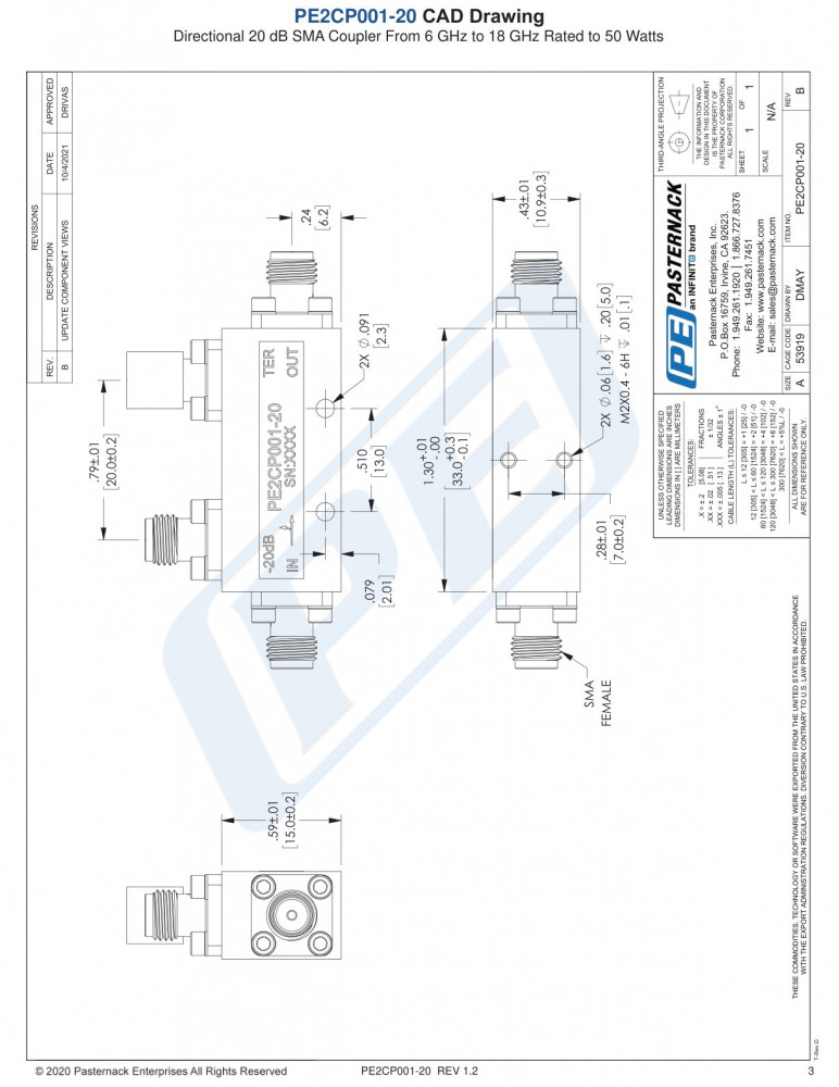PE2CP001-20 datasheet page 3