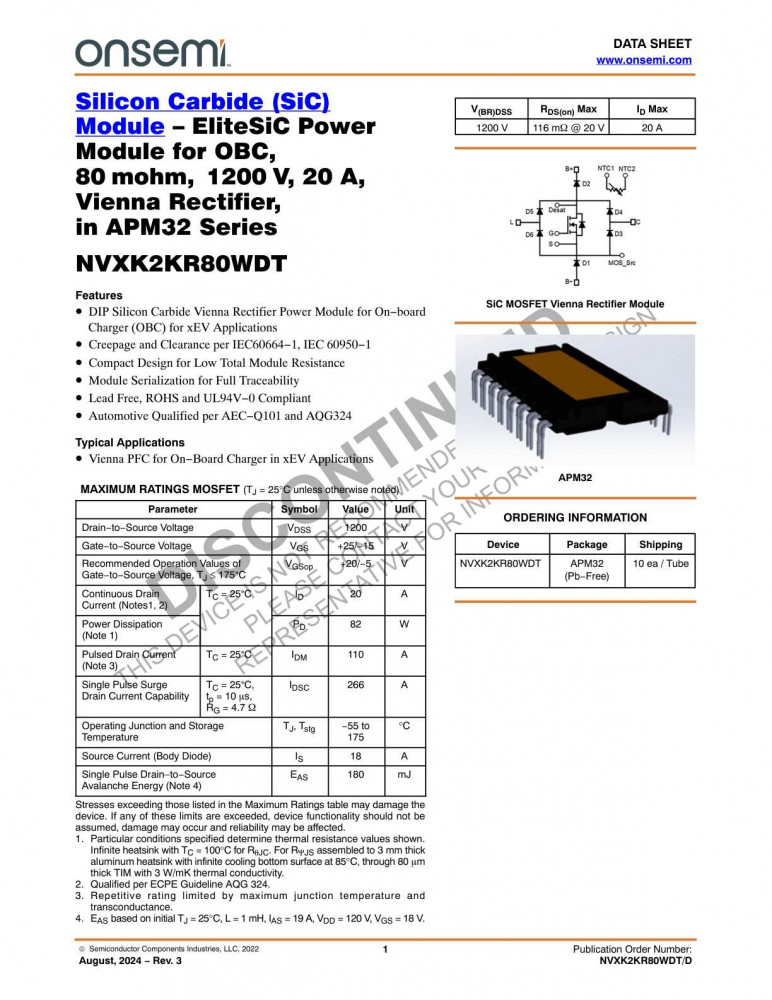 NVXK2KR80WDT datasheet page 1