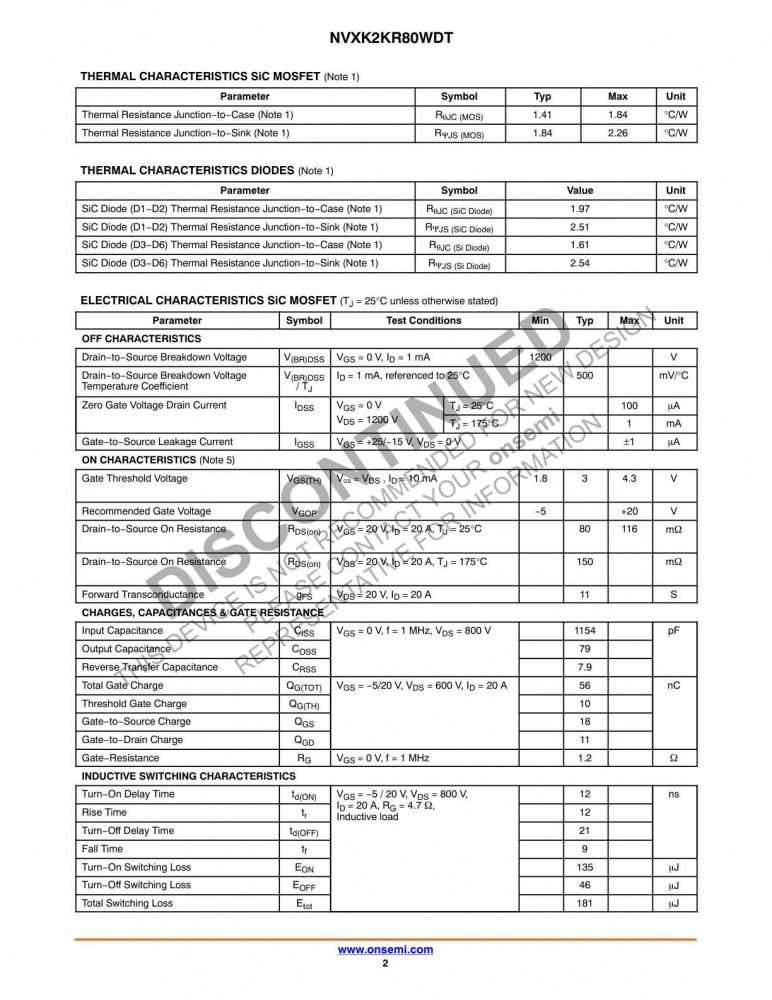 NVXK2KR80WDT datasheet page 2