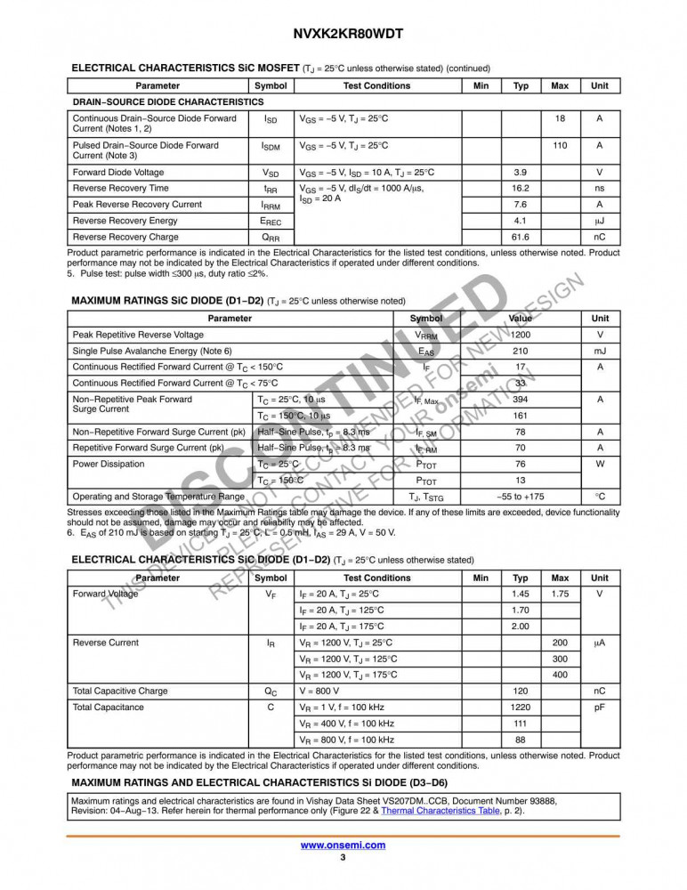 NVXK2KR80WDT datasheet page 3
