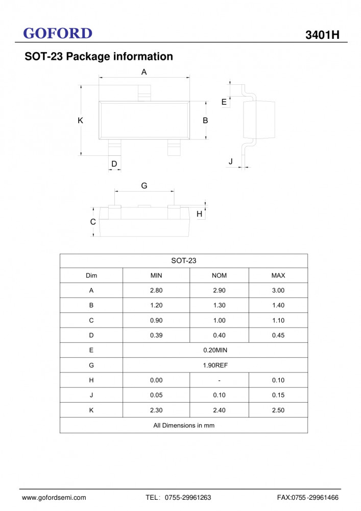 GOFORD 3401H datasheet page 6