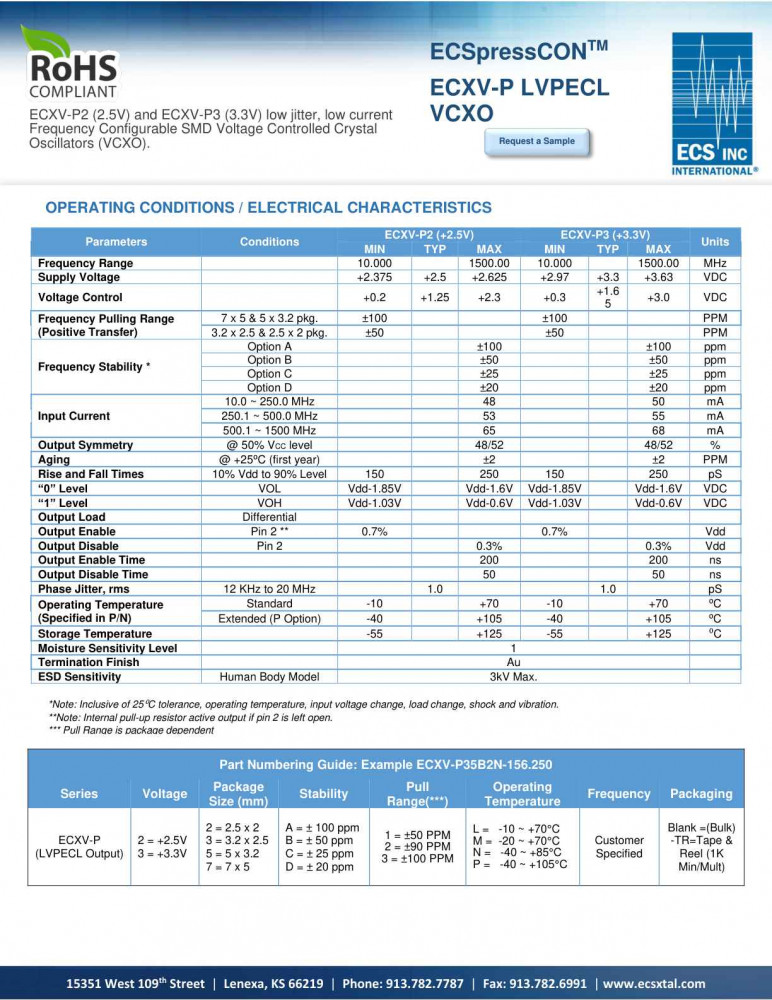 ECXV-P37C2N-500.000 technical document page 1