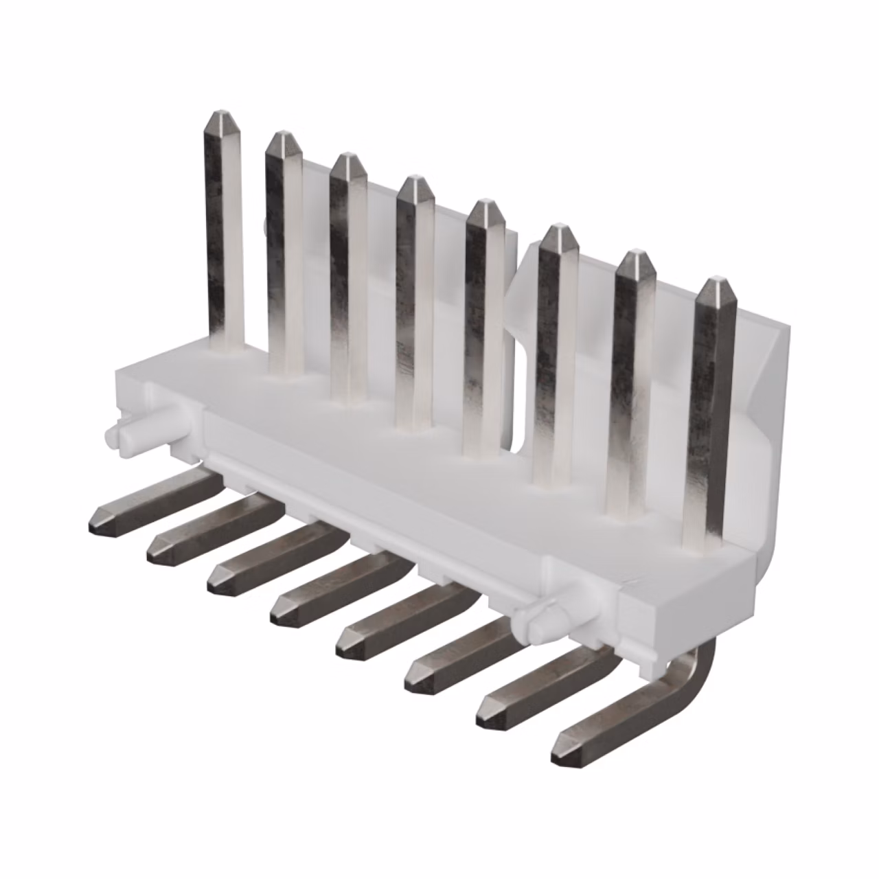KK 396 Solid Right-Angle Header, Friction Lock, with Snap-in Plastic Peg  PCB Lock, 8 Circuits, Tin (Sn) Plating for sale