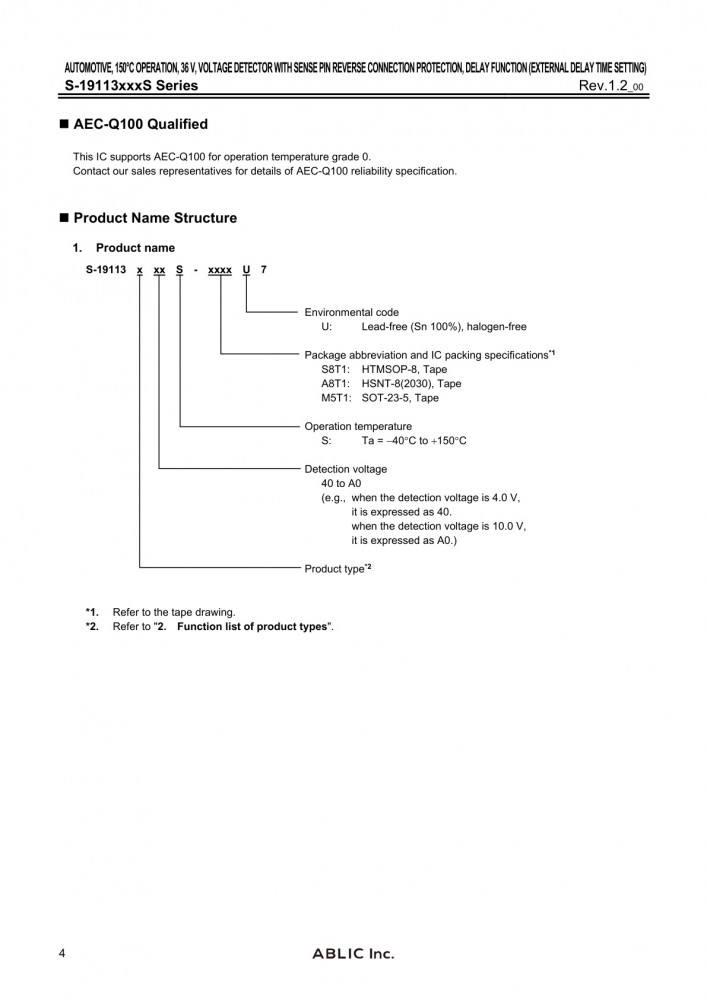 S-19113 datasheet preview, page 4