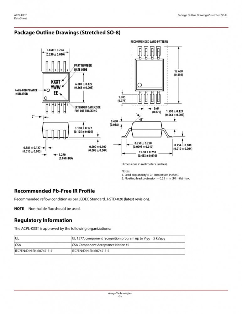 ACPL-K33T-560E datasheet page 3