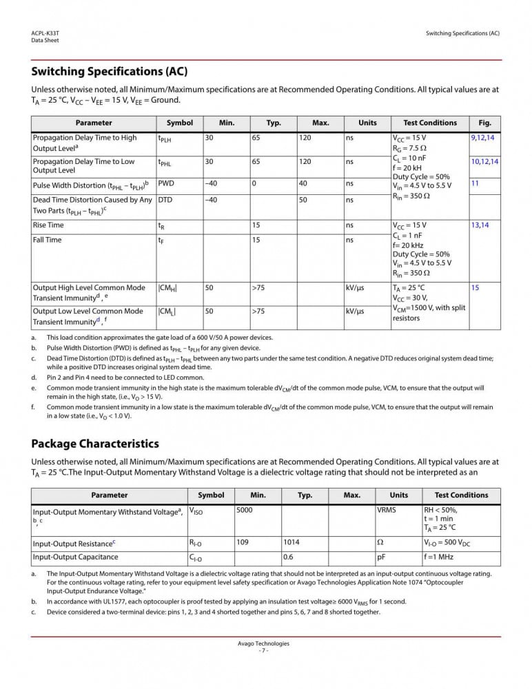 ACPL-K33T-560E datasheet page 7