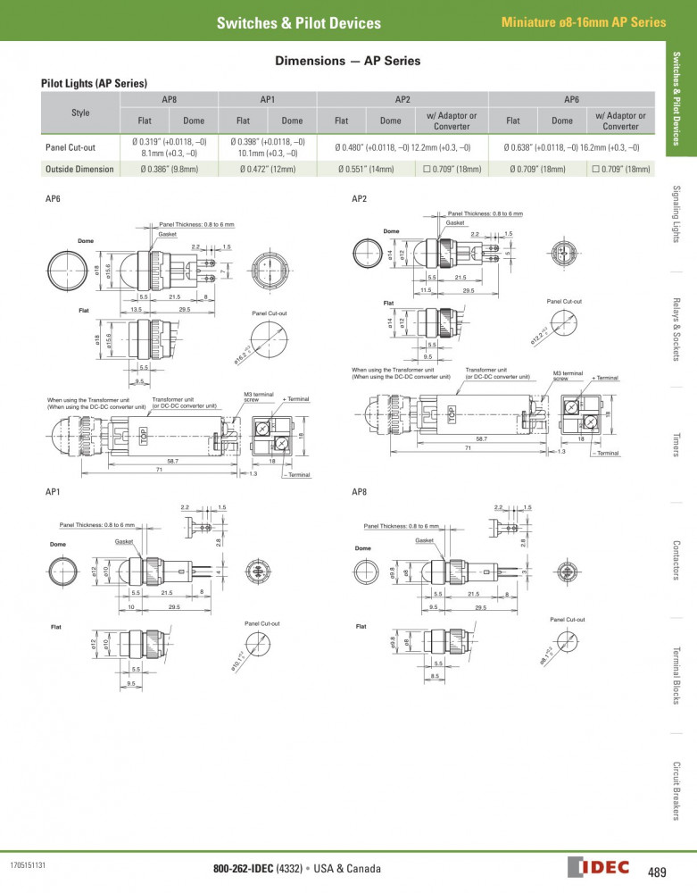 IDEC AP Series document page 4