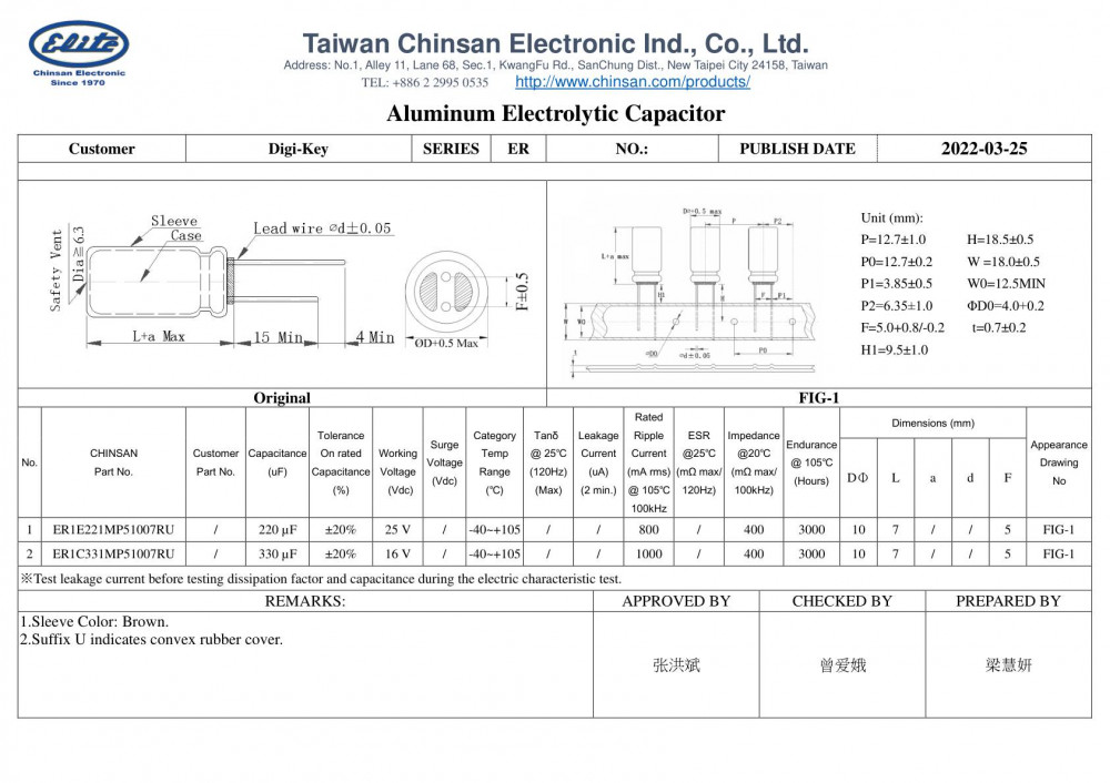 Chinsan ER series technical document page 4