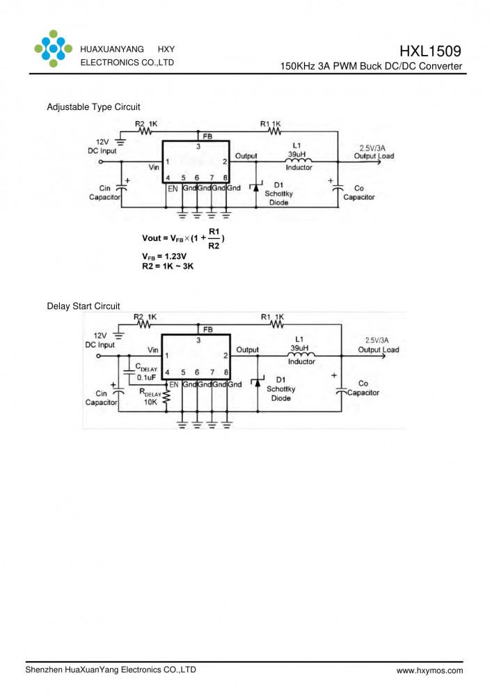 HXL1509 datasheet page 6