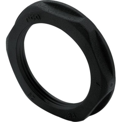 Nylon nut RAL 9011 PG29 to Nylon locknut PG29 for cable gland to Polyamide PA, Shock resistant black RAL 9011 for sale