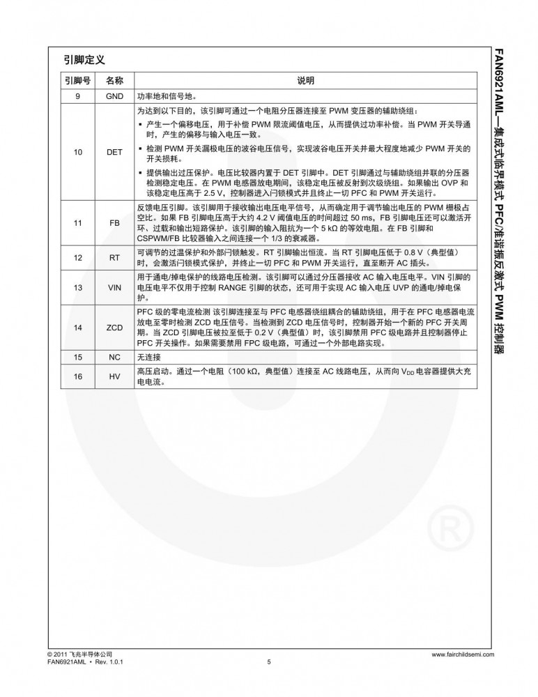 FAN6921AML datasheet page 6