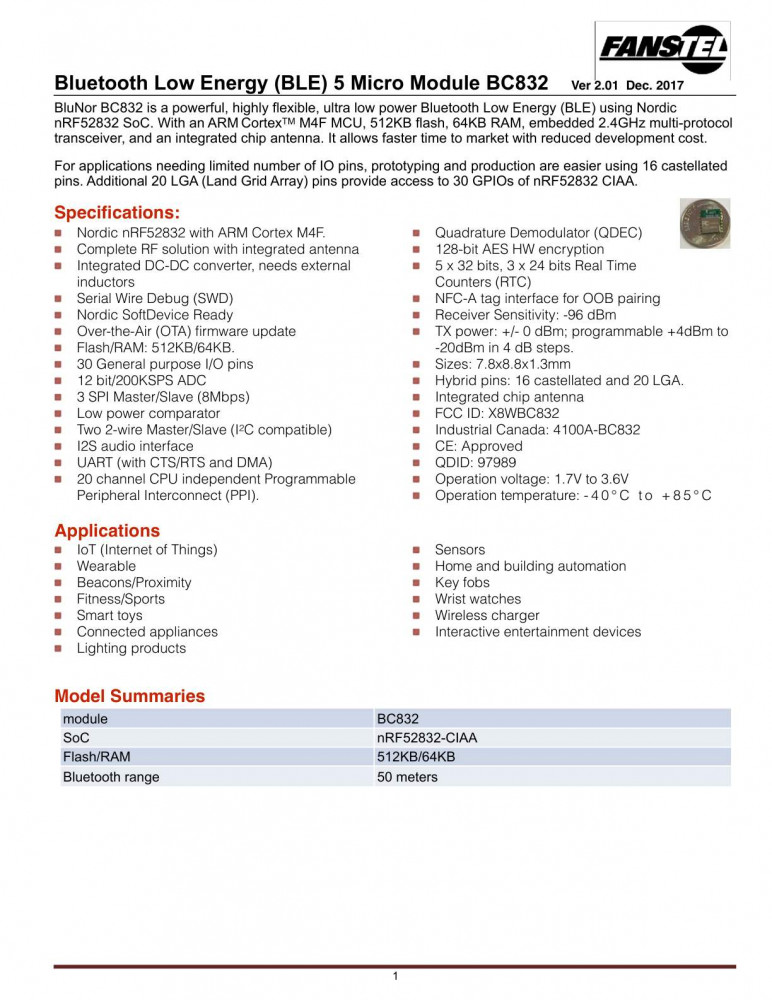 BC832 datasheet page 1