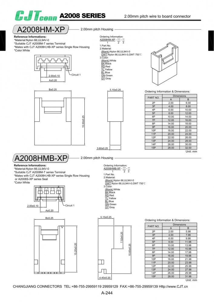 CJT A2008WR-2X14P datasheet page 5