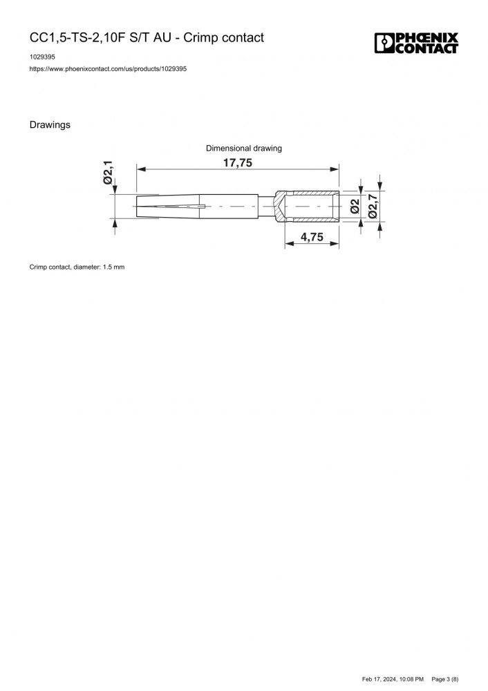 Phoenix Contact 1029395 technical document page 3