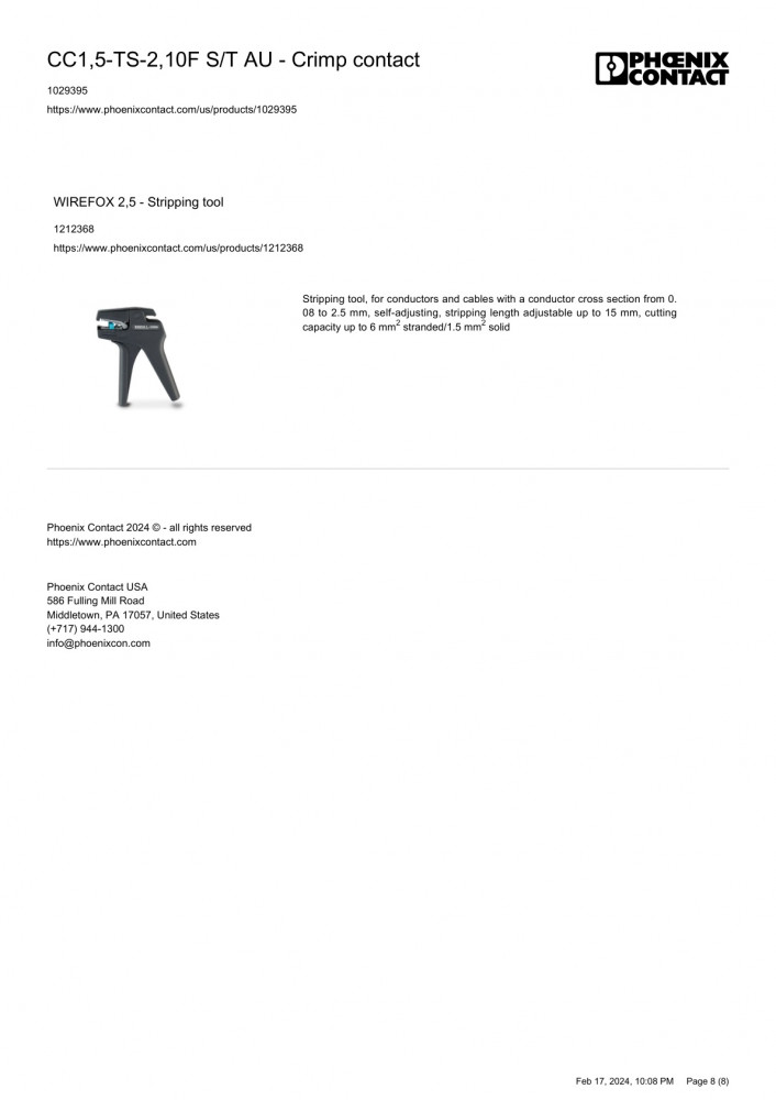 Phoenix Contact 1029395 technical document page 8