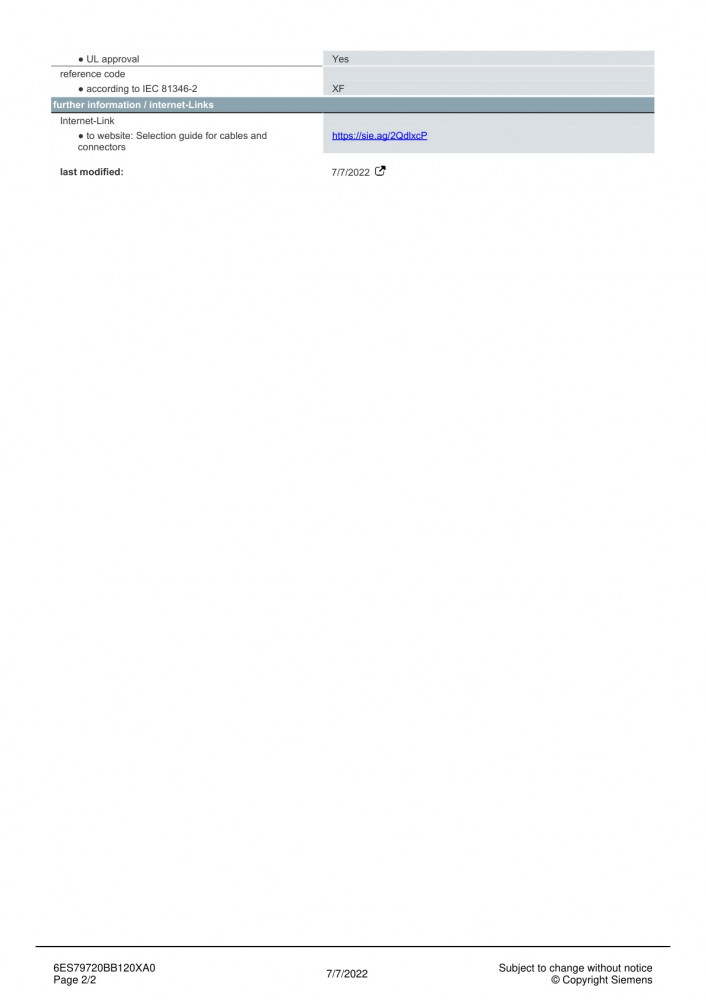 Product documentation page 2 for 6ES79720BB120XA0