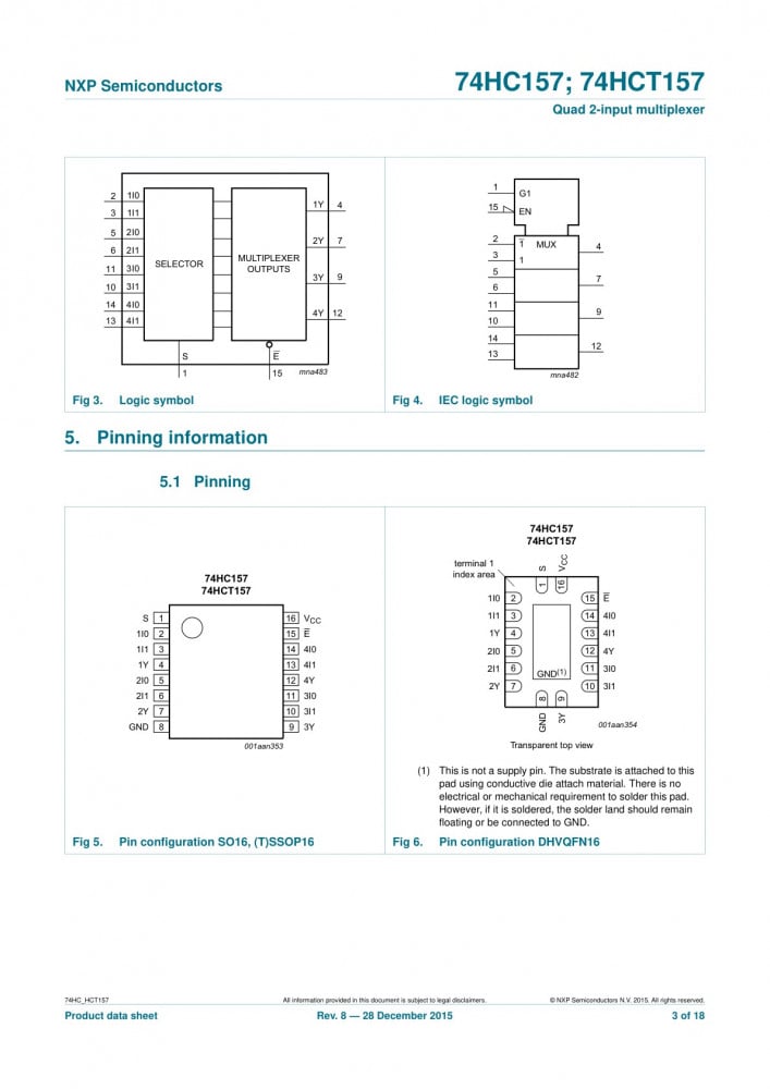 74HC157 datasheet page 3
