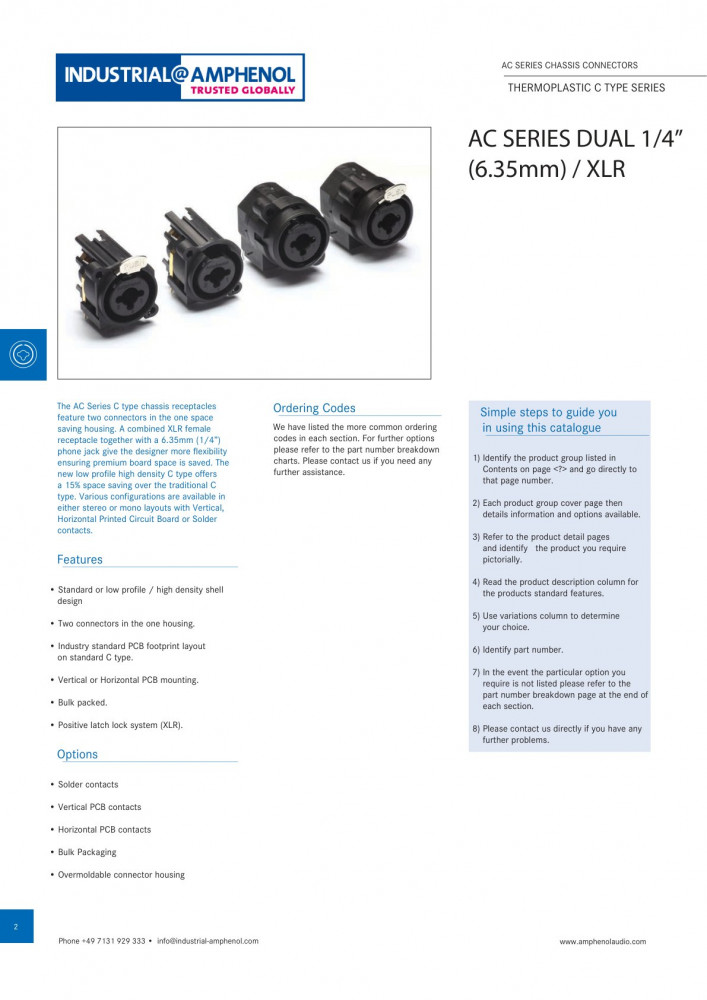 Amphenol AC Series catalogue page 1