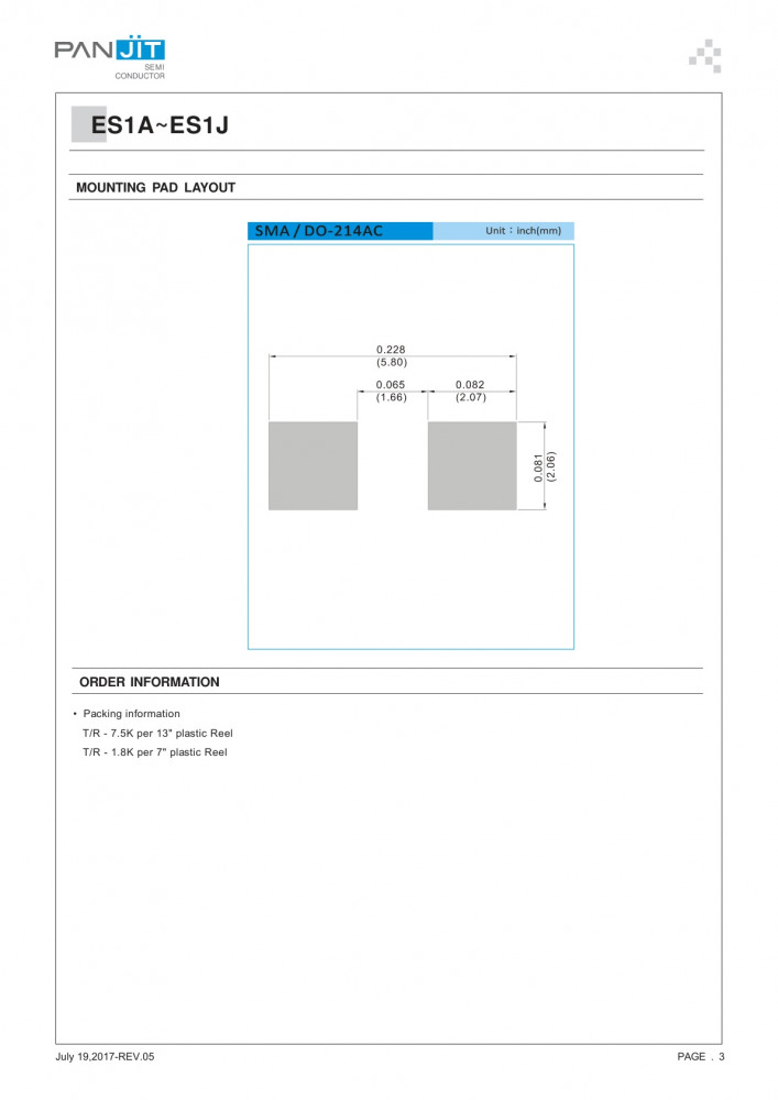 PANJIT ES1J datasheet page 3