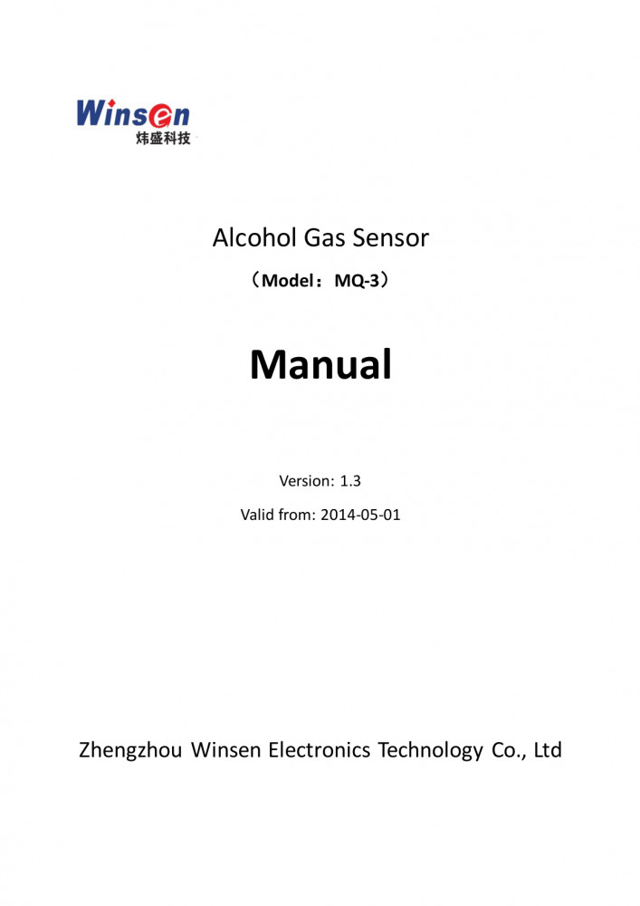 MQ-3 manual page 1