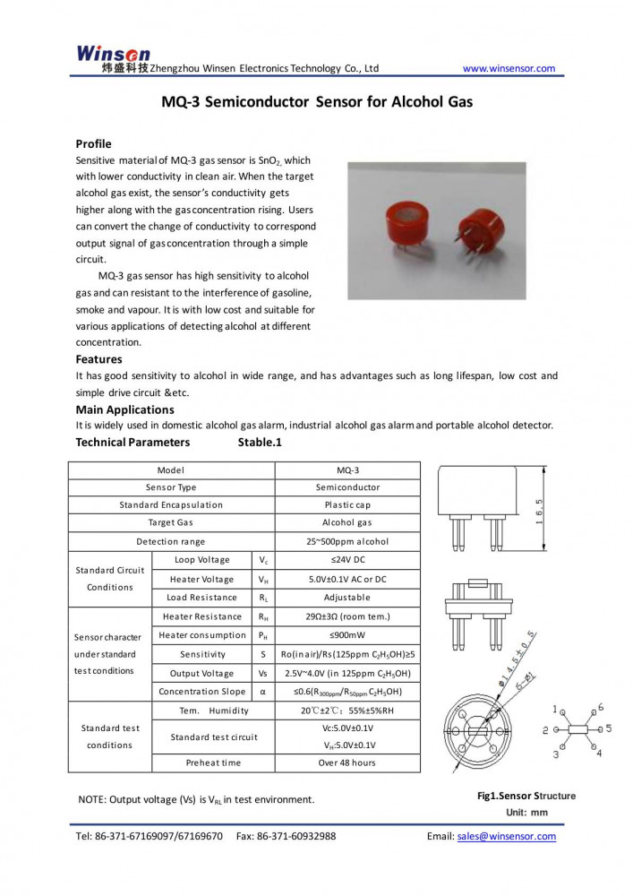 MQ-3 manual page 3