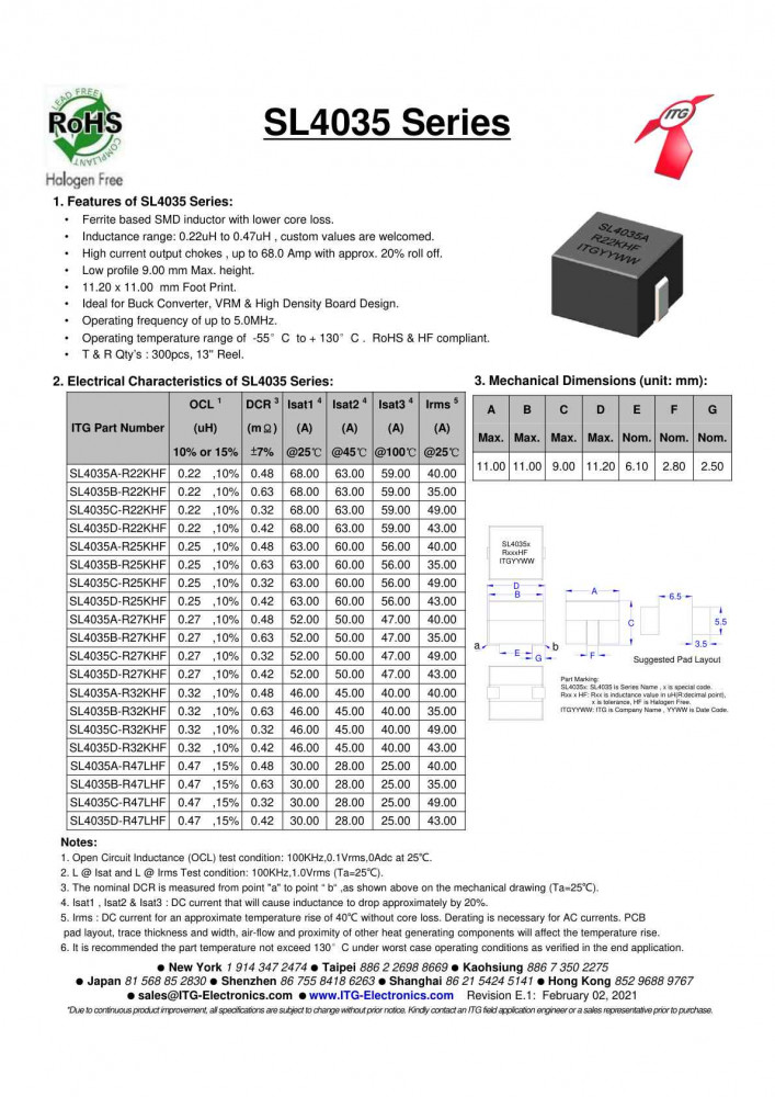 SL4035 technical document page 1