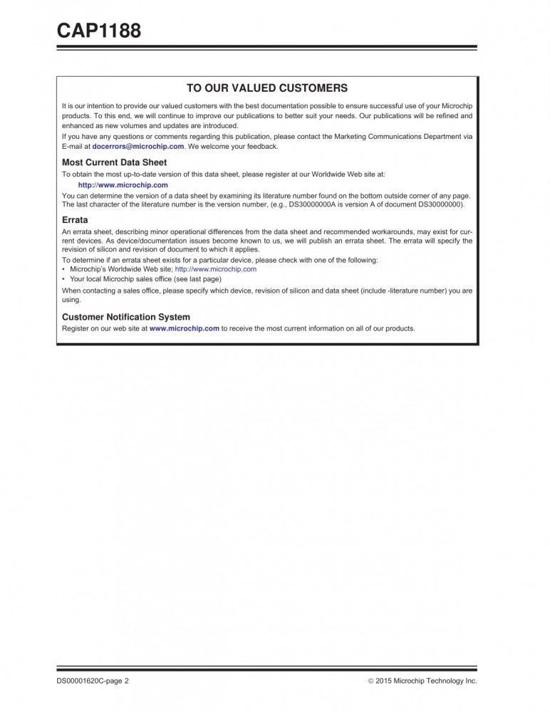 CAP1188 datasheet page 2