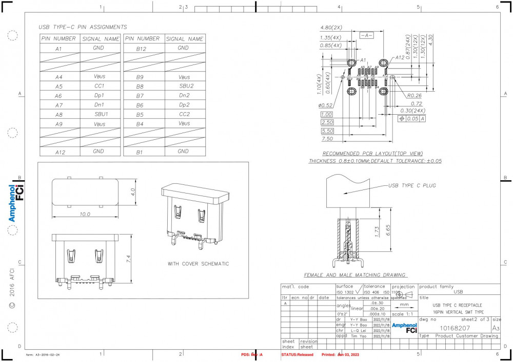 Amphenol 10168207 customer drawing page 2