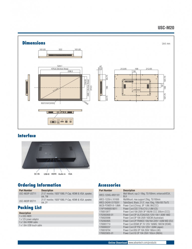 USC-M20 technical document page 2