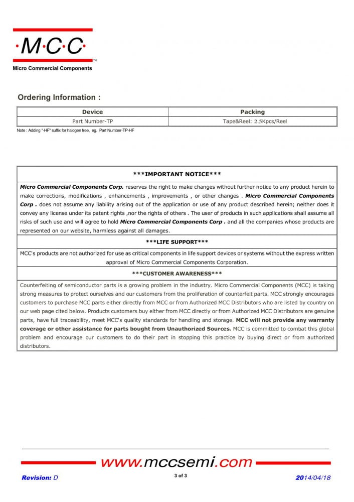 MCC SMD24PL datasheet page 3