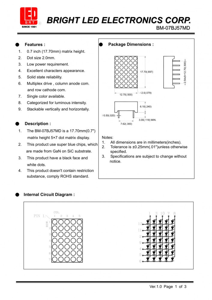 BM-07BJ57MD datasheet page 1