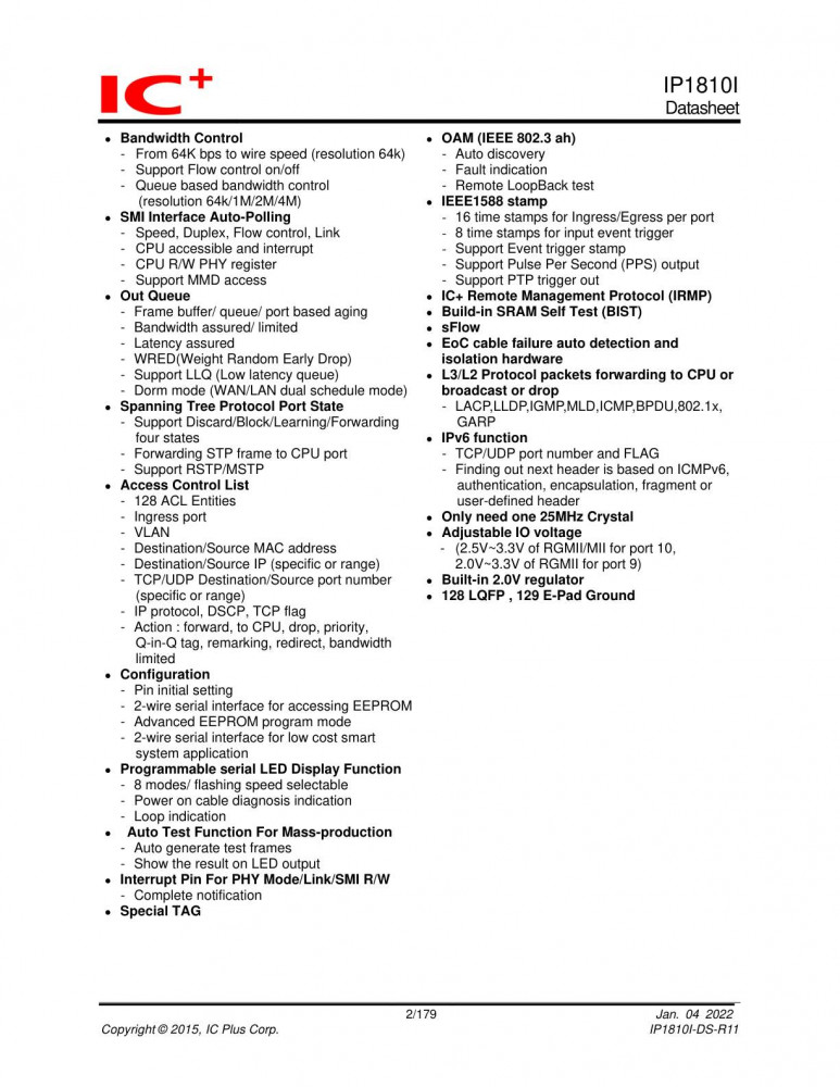 IP1810I datasheet page 2