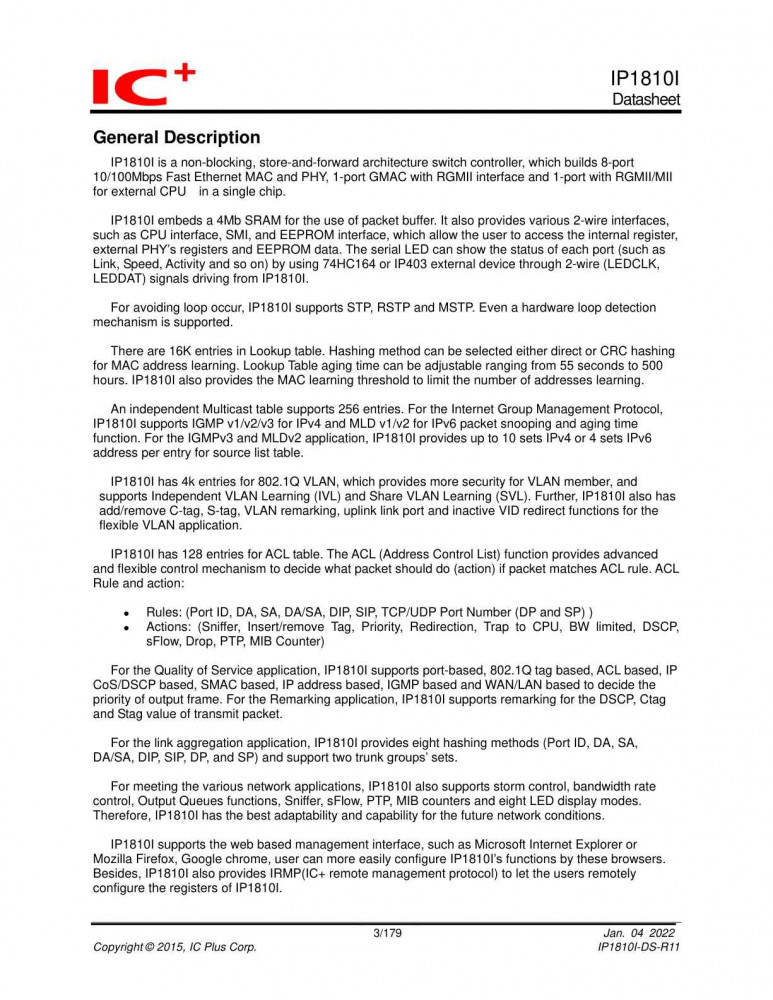 IP1810I datasheet page 3