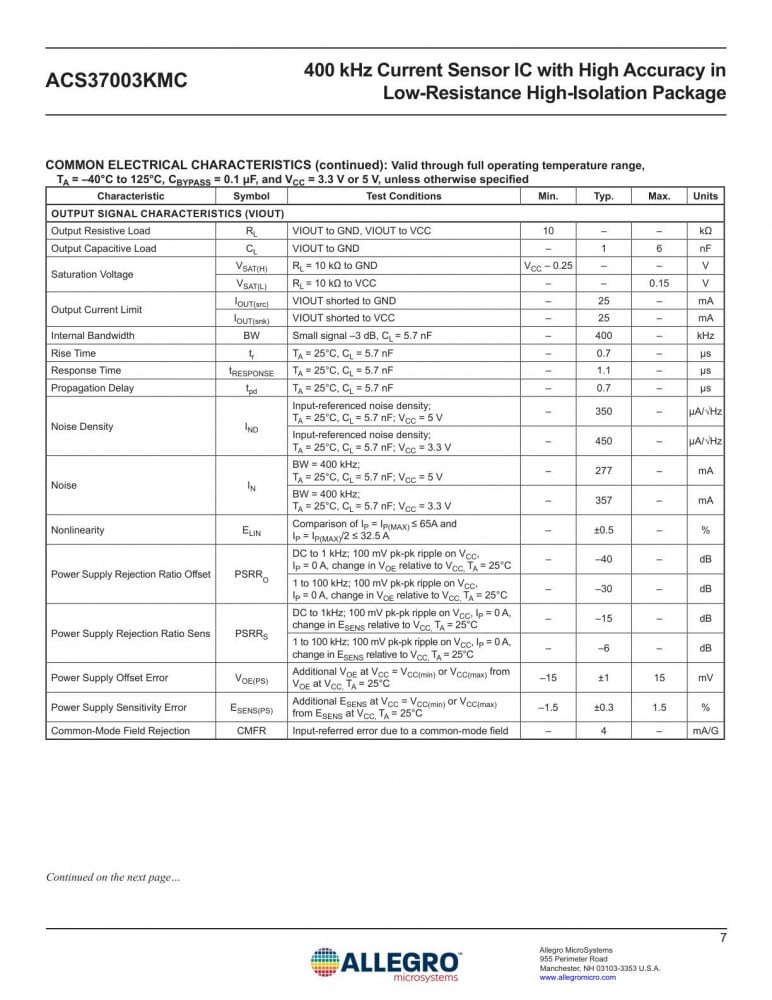 ACS37003 datasheet page 7