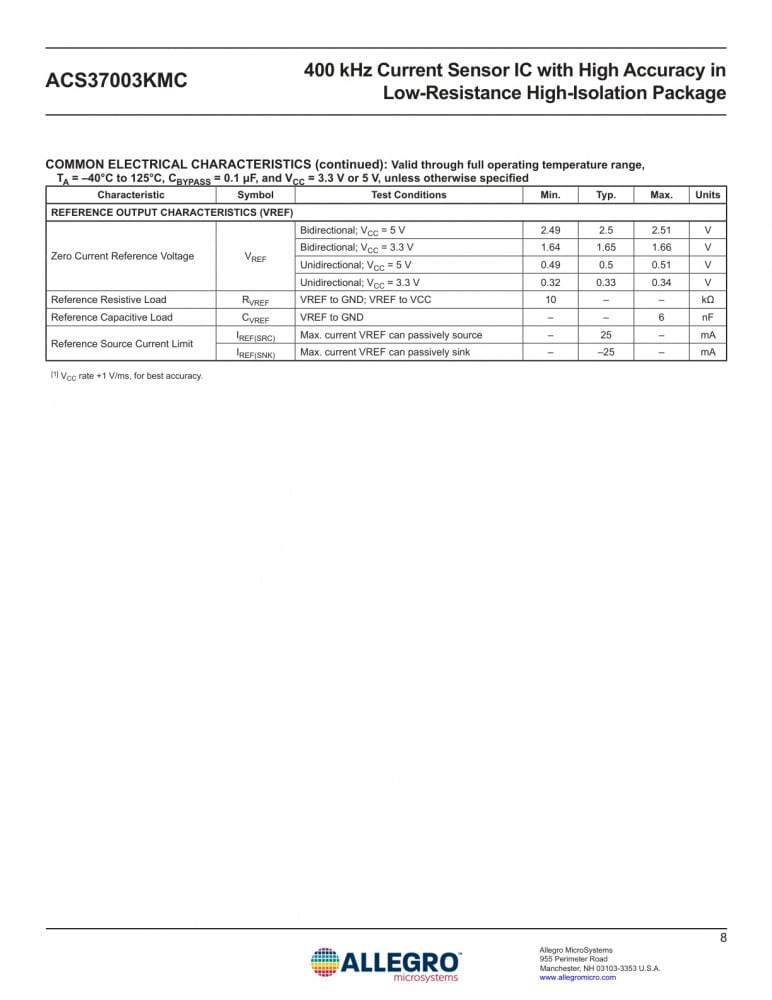 ACS37003 datasheet page 8