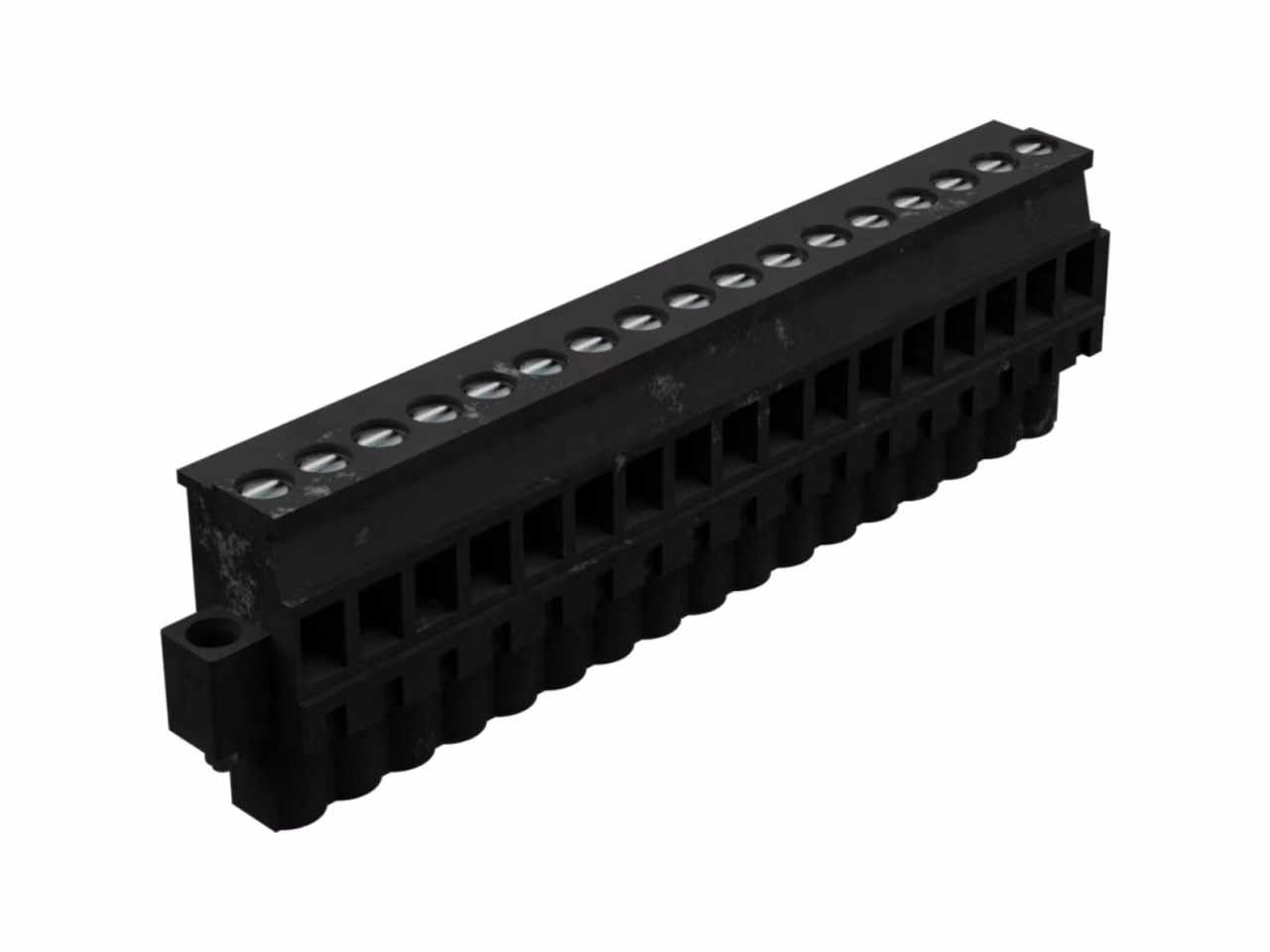 5.00mm Pitch Eurostyle Vertical Plug, with Retention Screws and Reverse Imprinting, Rear Wire Entry, Gold (Au) Plated, Black, 17 Circuits for sale