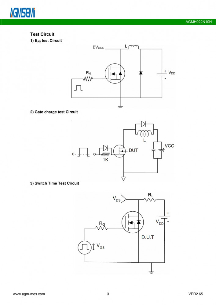 AGMH022N10H electrical characteristics