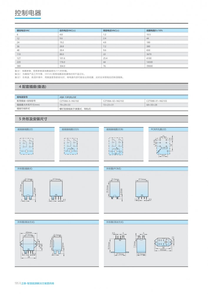 JQX-13F(D)/2Z datasheet page 2
