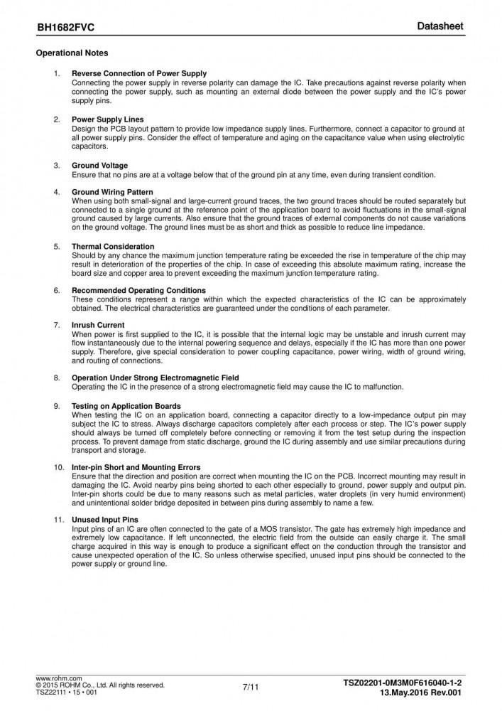 BH1682FVC-TR technical document page 7