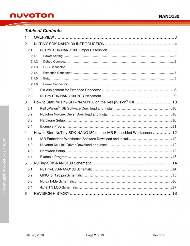 NuTiny-SDK-NANO130 manual page 2