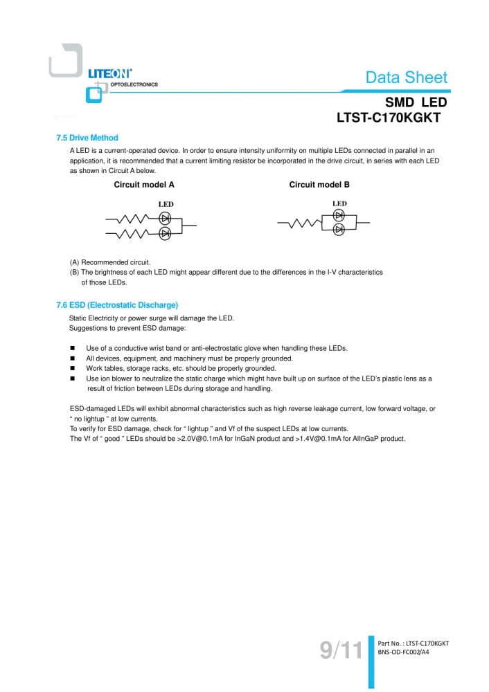 LTST-C170KGKT datasheet page 10