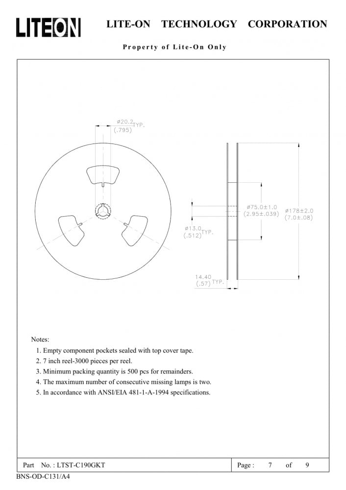 LTST-C190GKT datasheet page 7