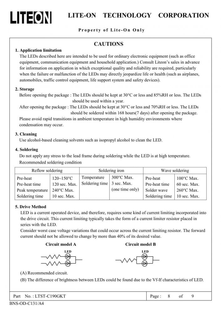 LTST-C190GKT datasheet page 8