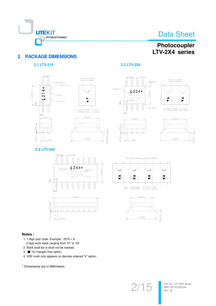 LTV-214 datasheet page 3