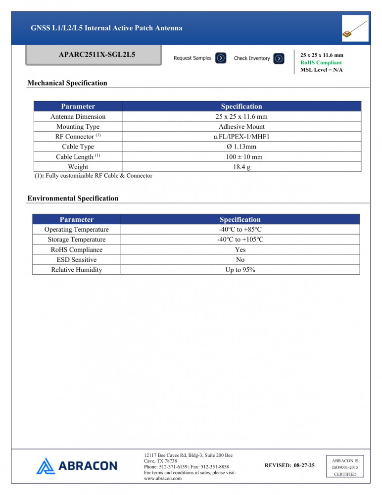APARC2511X-SGL2L5 datasheet page 4