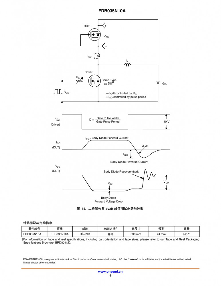 FDB035N10A datasheet page 8