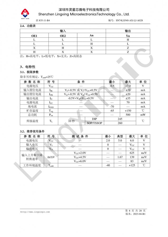 SN74LS540D(LX) datasheet page 8